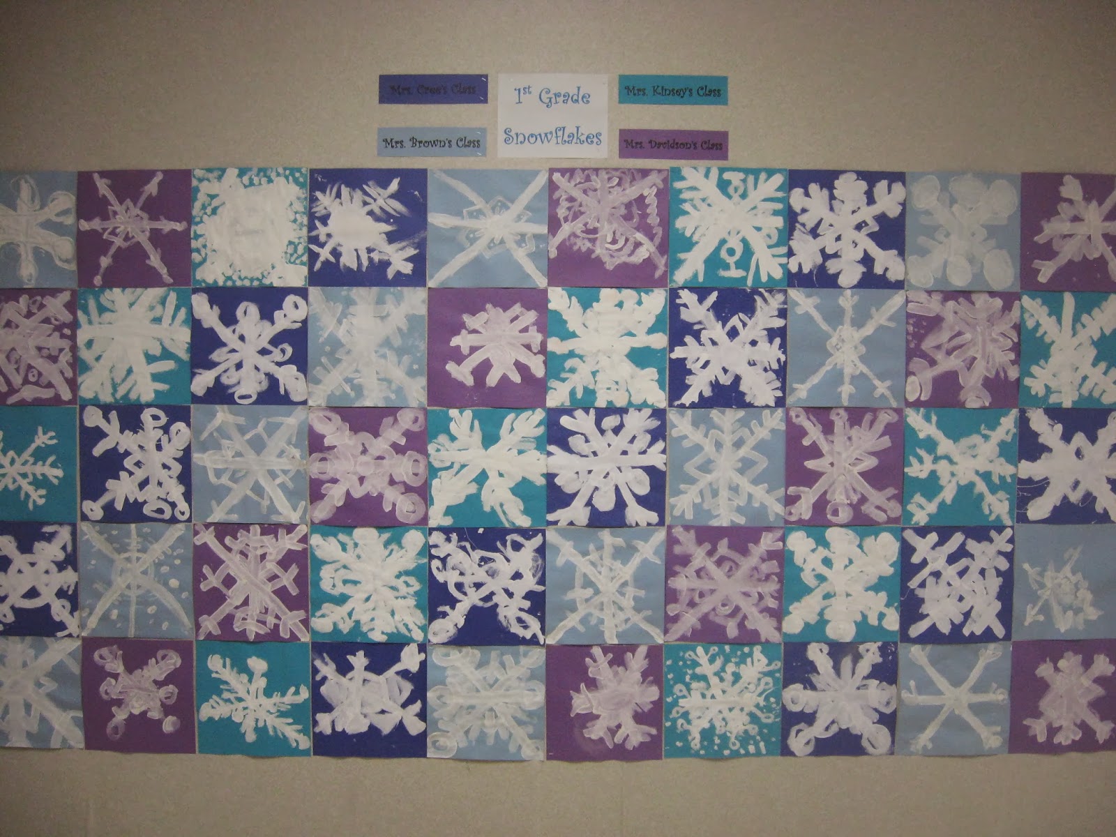 Miss Young's Art Room: 1st Grade Snowflake Bulletin Board